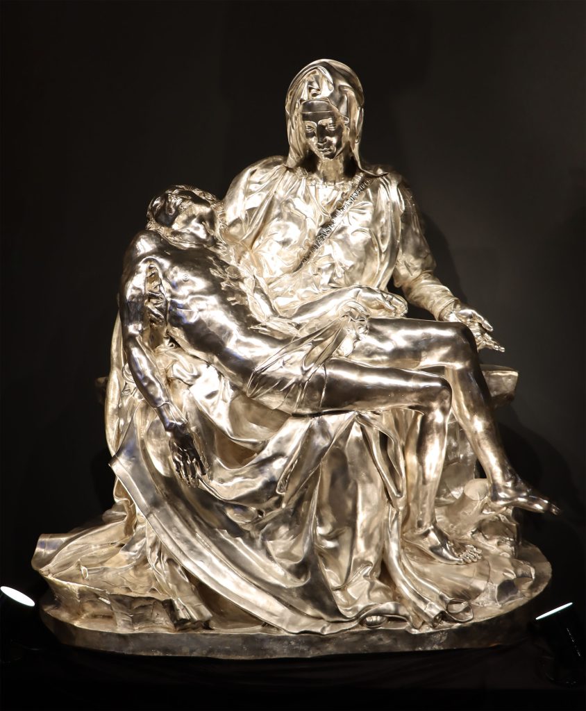 Michelangelo's Pietà in Pure Silver - Global Art Authority